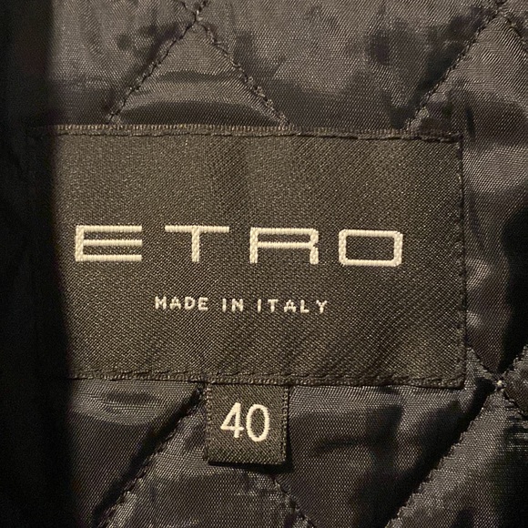 Etro | Jackets & Coats | Etro Milano Tiger Print Embroidered Black ...
